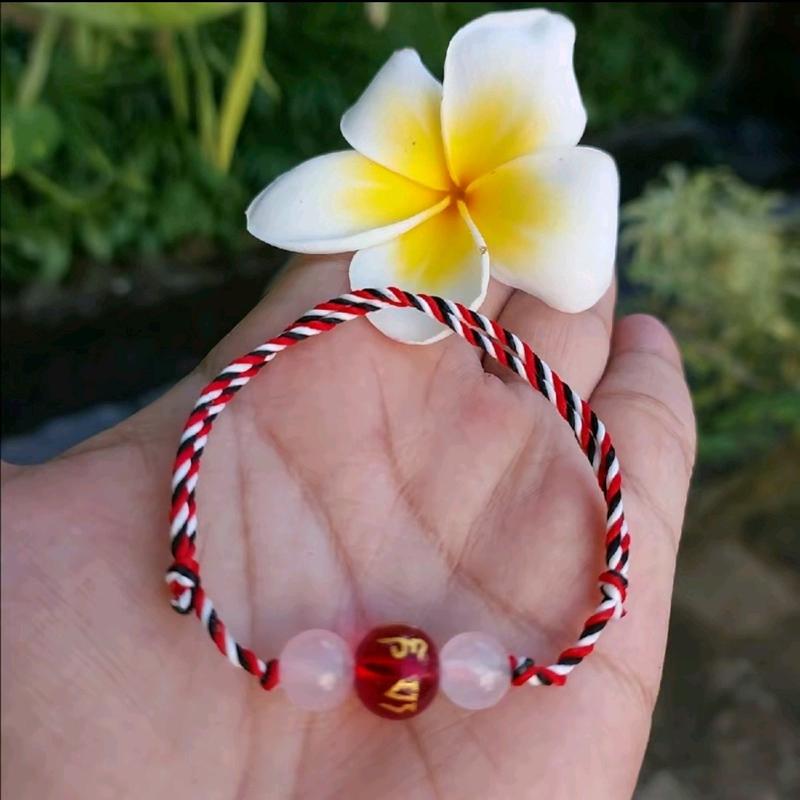 Gelang Tali Tridatu Bali Manik Rose Cinta Bracelets Aestheti - Shop ...