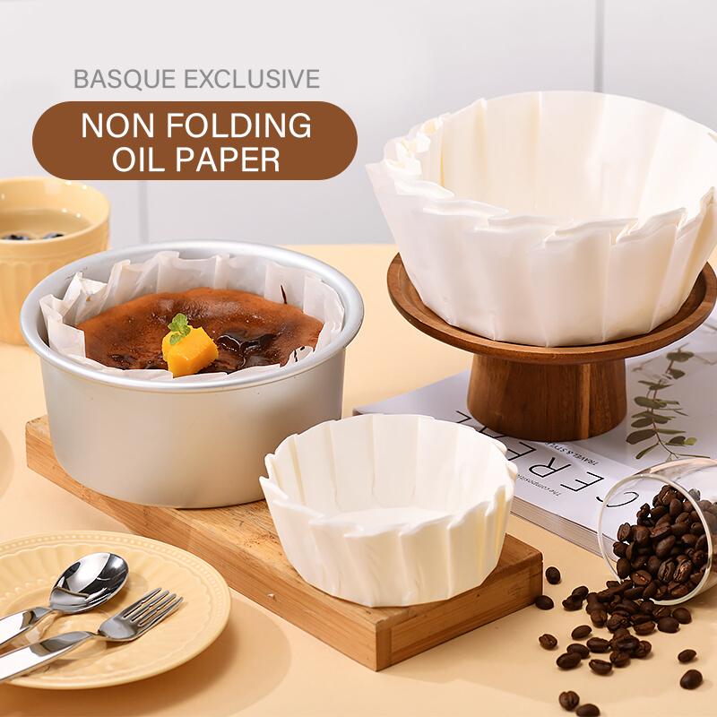 50pcs Basque Cheesecake Paper Tray Disposable Non-stick Cake - TikTok ...