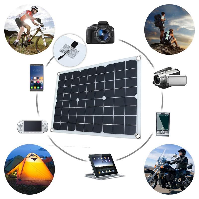 enaga surya 1 paket lengkap 60W 100w solar panel sel Panel Tenaga ...