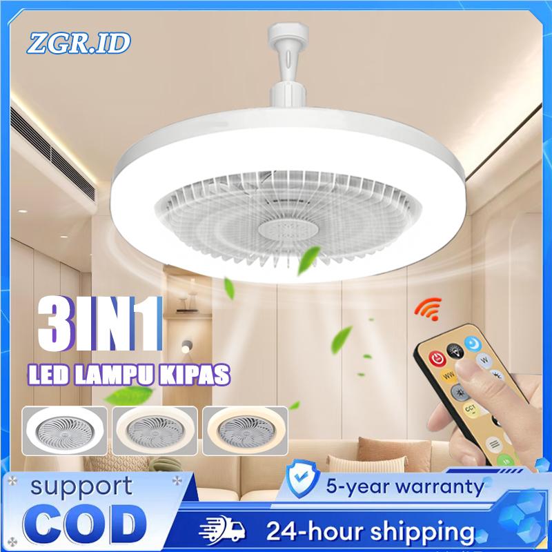 Lampu Kipas Langit-langit 3in1 E27 Lampu Kipas LED Kipas Langit-langit ...