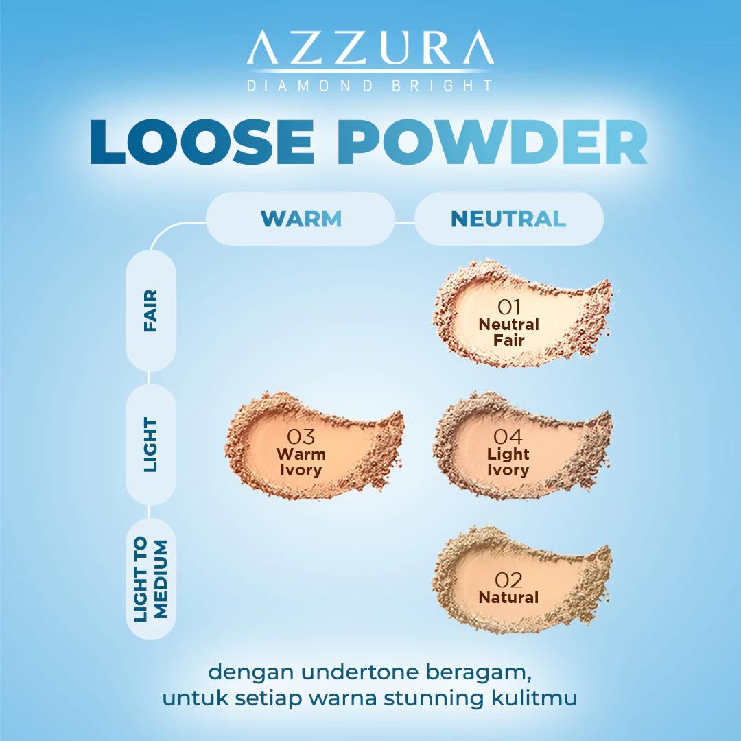AZZURA Loose Powder Bedak Tabur Wajah Compact Lasting dengan ...