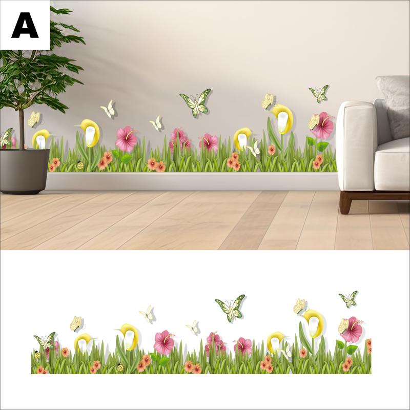 Stiker Dinding Rumput / Stiker Motif Rumput Hijau / Hiasan Dinding ...