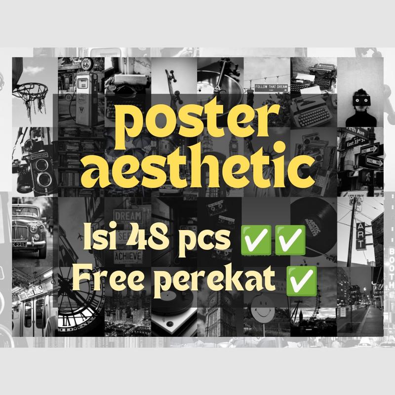 Poster dekor kamar isi 48 lembar aesthetic - Shop | Tokopedia