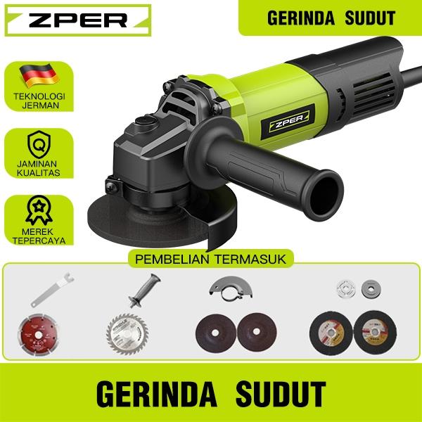 ZPER Mesin Gerinda Angle Grinder Mesin Gerinda Tangan Listrik Angle ...