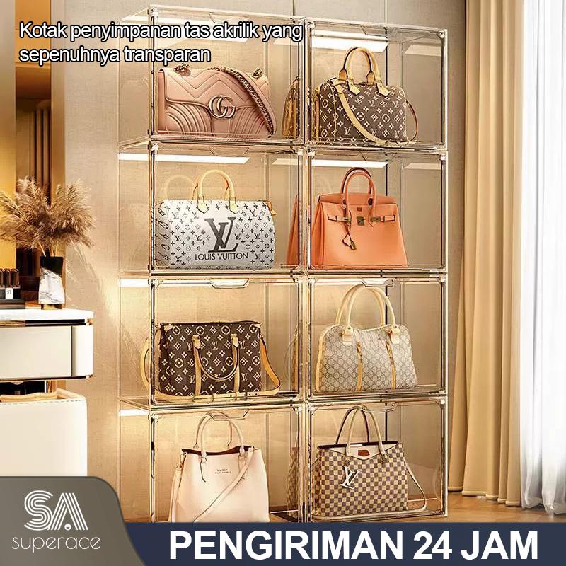 【COD】SA rak koper akrilik transparan rak Display tas kotak penyimpanan ...