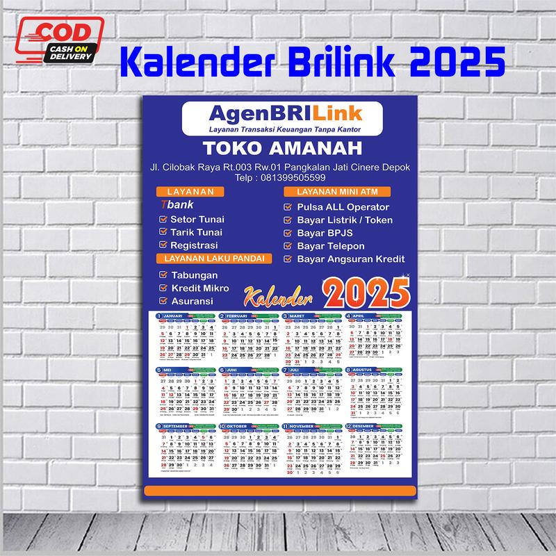 Kalender Brilink 2025 Lengkap Hijriah Bisa Custom - Shop | Tokopedia
