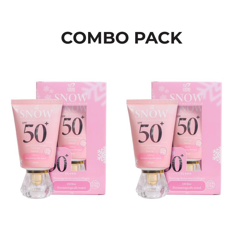 Pelembap Berwarna Salji, DHERBS, dengan SPF 50 Facial Sunscreen ...