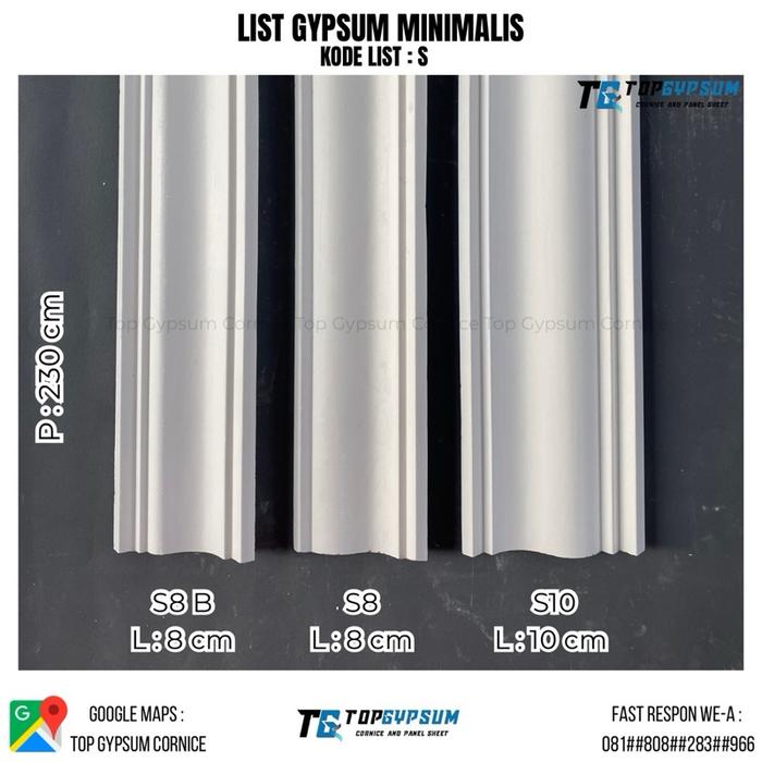Jual List Gypsum Polos Minimalis Model S Lebar 8 cm - 15 cm Original ...
