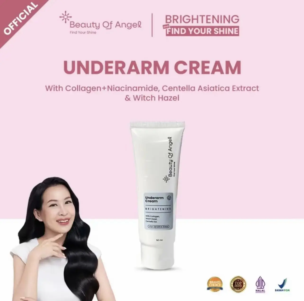 BOA Krim Lipatan Mencerahkan Ketiak dan Selangkangan - 50ml - Bau ...