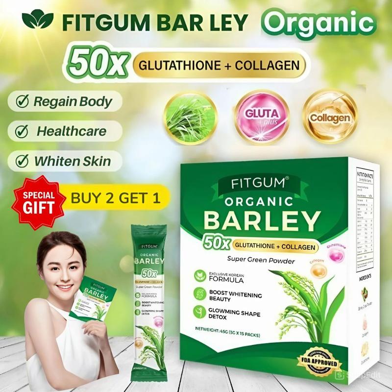 BUY 2 GET 1 Fitgum Barley Gluta Collagen X50 Original Glutathione ...