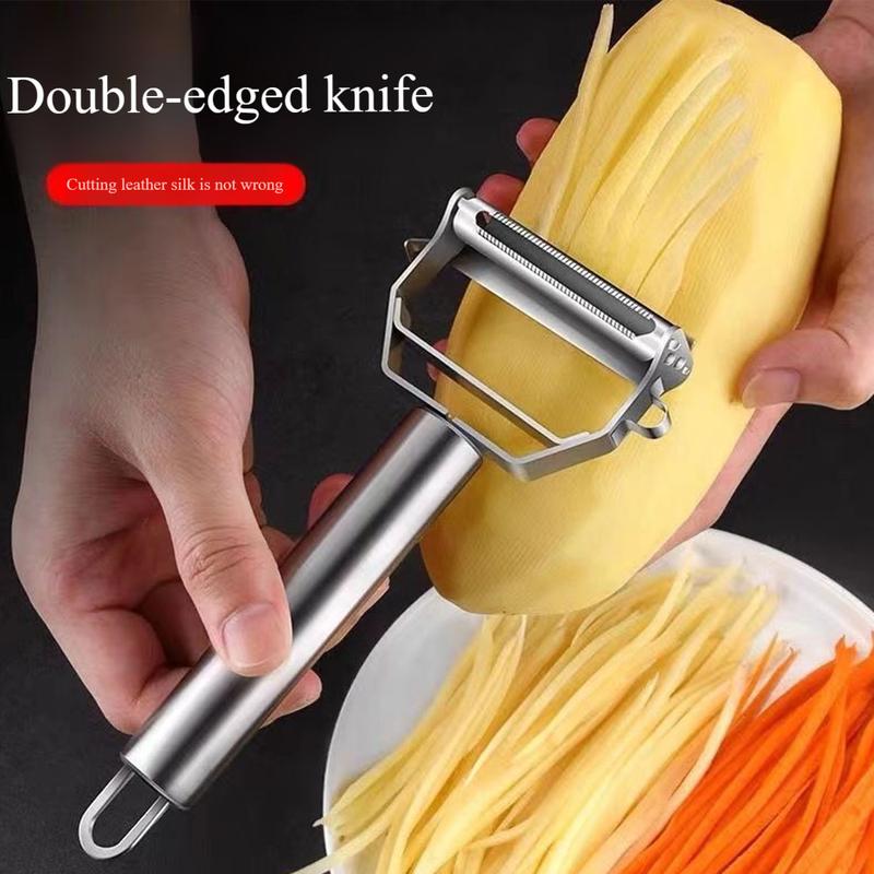 Multi-Functional Stainless Steel Peeler - Dual-Head Design with ...