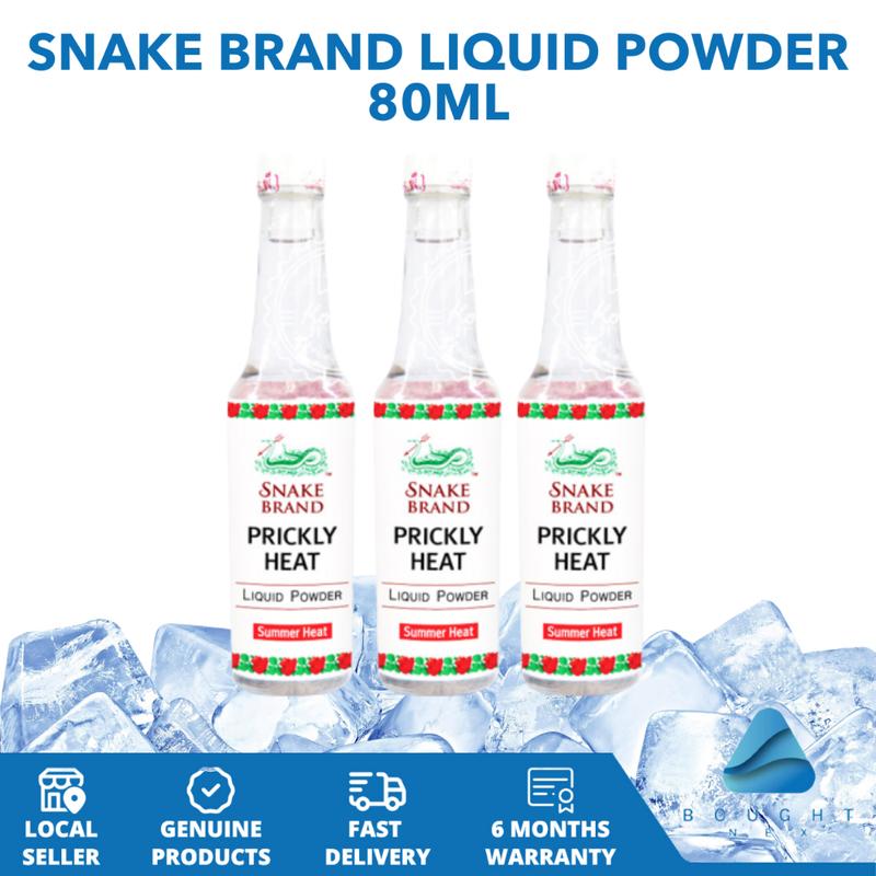 Snake Brand Prickly Heat Liquid Powder Summer Heat 80ml Cooling ...
