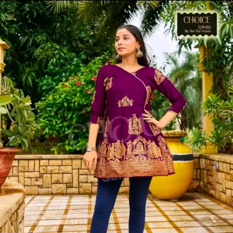 Shaz Premium Pallakku Kurtis Reyon Material - TikTok Shop Malaysia