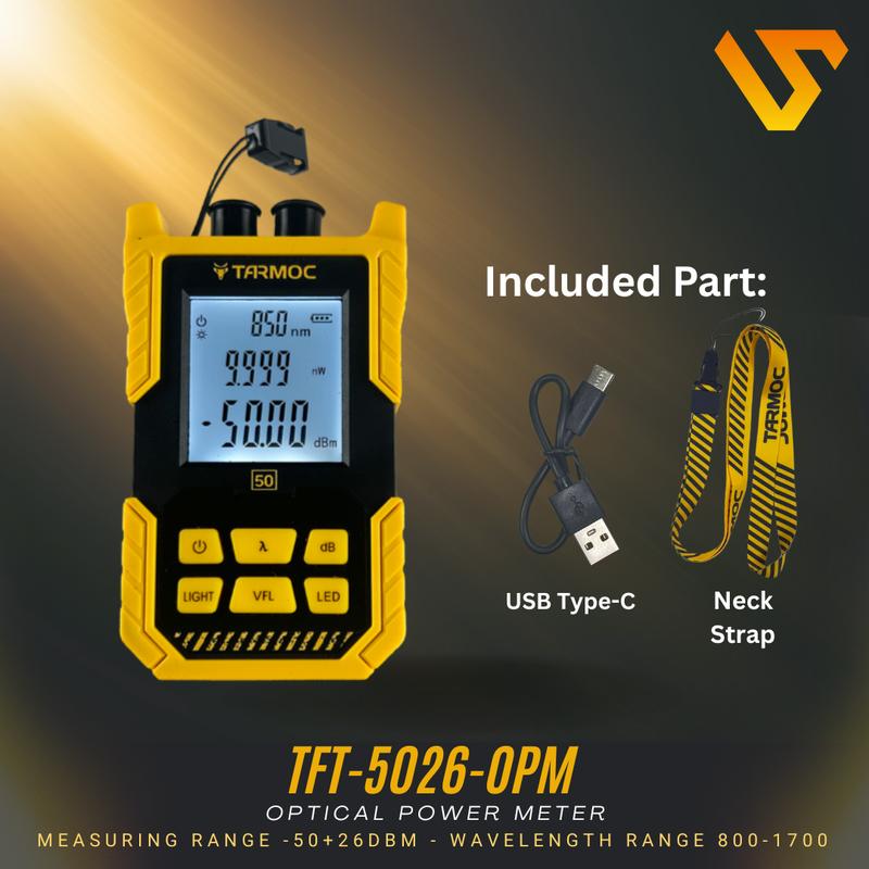 Tarmoc TFT-5026-OPM | Optical Power Meter + VFL mini Rechargeable ...