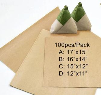 100pcs Hawker Paper | Brown Coklat | Food Packaging Kraft Paper ...