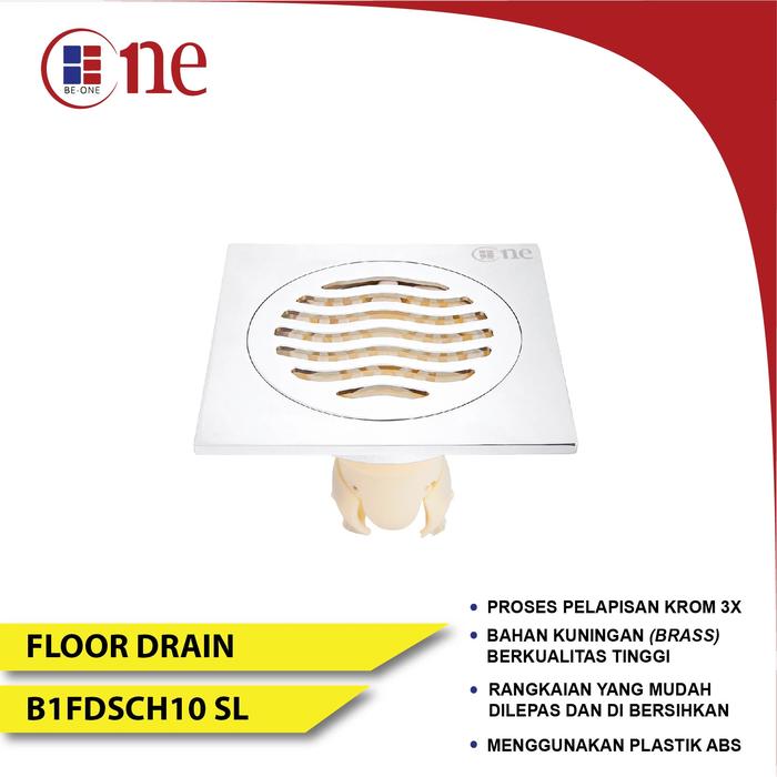Jual Floor drain kotak 10x10 cm kuningan berlapis krom tipe H slim ...