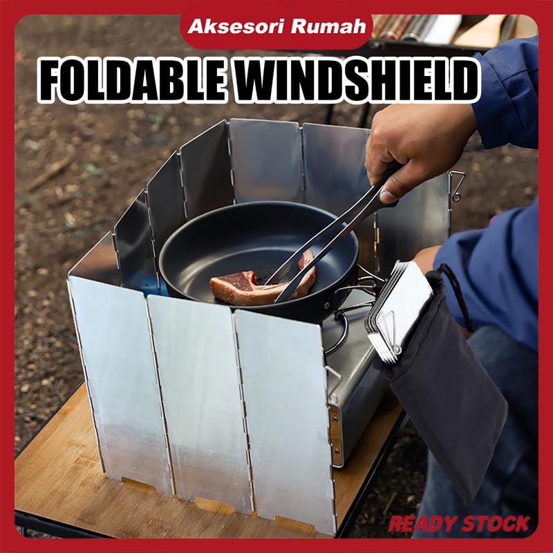 Camping Wind Deflector Stove Windshield Windproof Aluminum Alloy Wind ...
