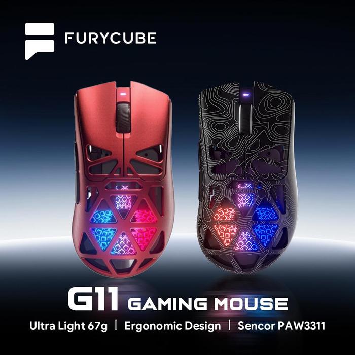 Promo 【NEW]FURYUBE G11 Skeleton Wireless Gaming Mouse Light-Weight ...