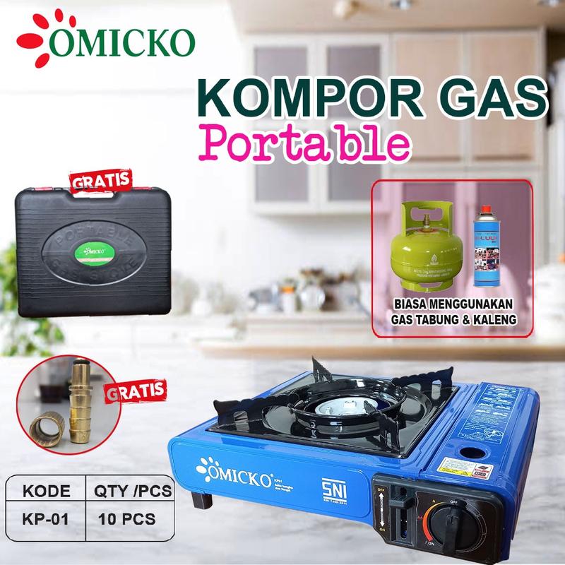 Kompor Gas Portable 1 Tungku Omicko Kompor 2 in 1 Kompor Gas - Shop ...