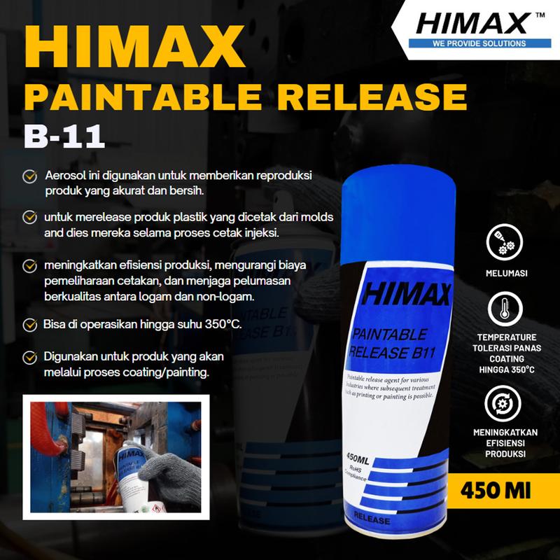 Himax Silicone Mold Release / Silicone Spray Paintable B-11 - Shop ...