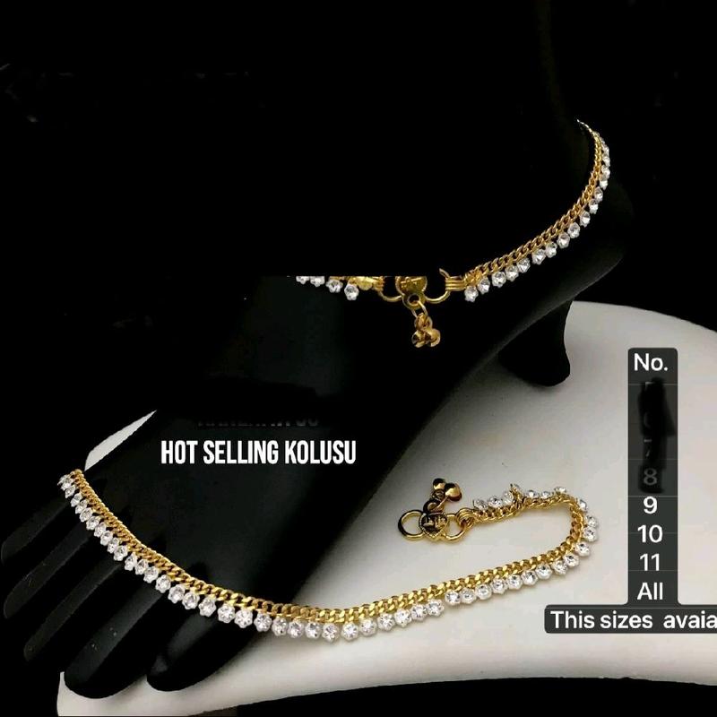 Unique Design Anklet With White Stone - TikTok Shop Malaysia