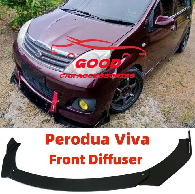 Perodua Viva Front Bumper Diffuser Lip Wrap Angle Splitters Side ...