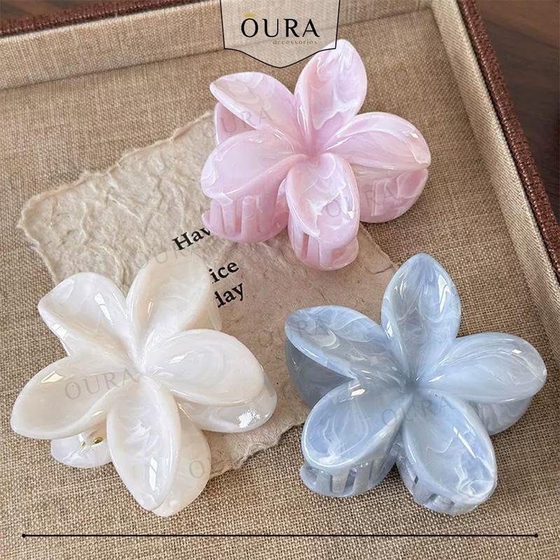 Jepit Rambut Bunga Kamboja Motif Marble Jepitan Bali Flower Korean Hair ...