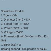 Jual Exhaust Fan Second VANCO, Low Noise Type VXM/VPDM - 350 (14 ...