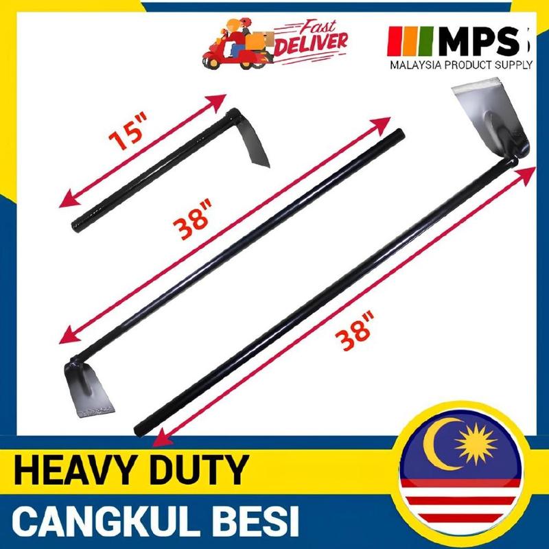 Cangkul Besi Metal Steel Iron Flat Hoe Gardening Planting Durable ...