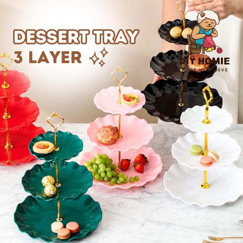 3 Layer High Tea Stand Dessert Cupcake Kuih Raya Cakes Fruit - TikTok ...