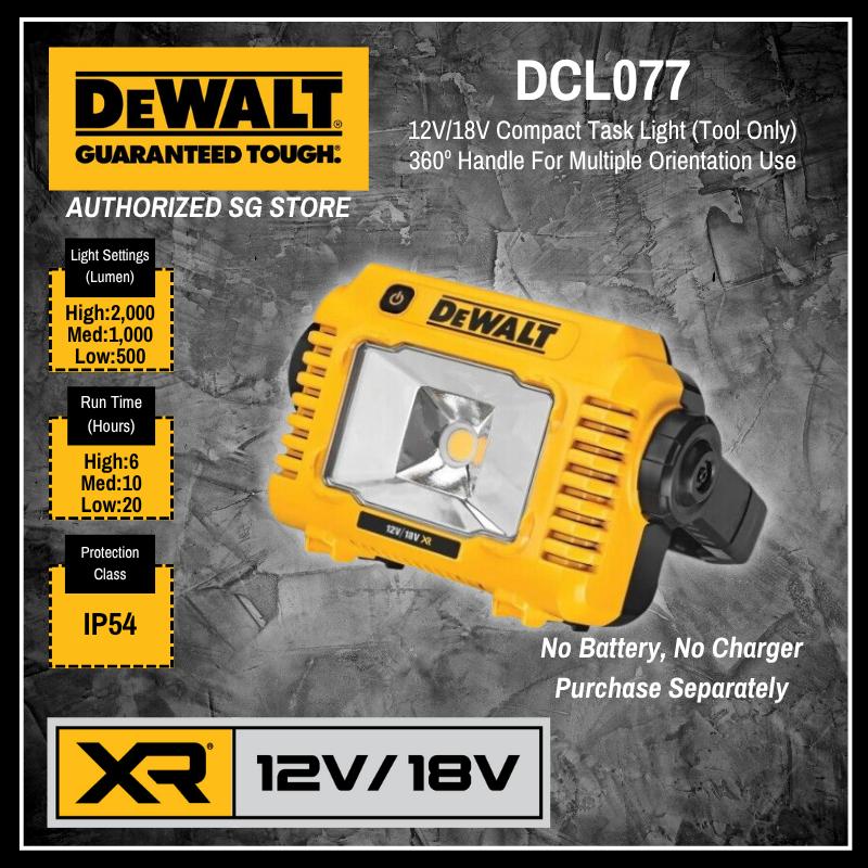 DEWALT DCL077 12V/18V Compact Task Light (Tool Only | 360 Degree ...