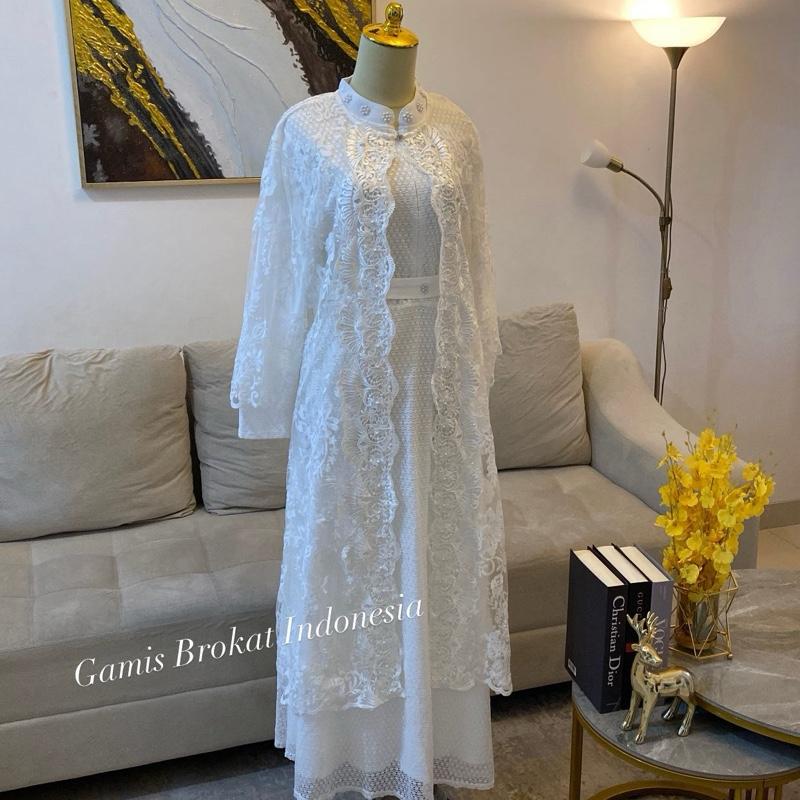 Dress new AL-FIANI one set A y249 ,B y227 inner dan outer mewah gamis pesta kondangan remaja ...