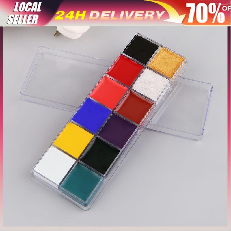 Face Painting Makeup Set 12 Colors Art Paint Kit Profession Makeup ...