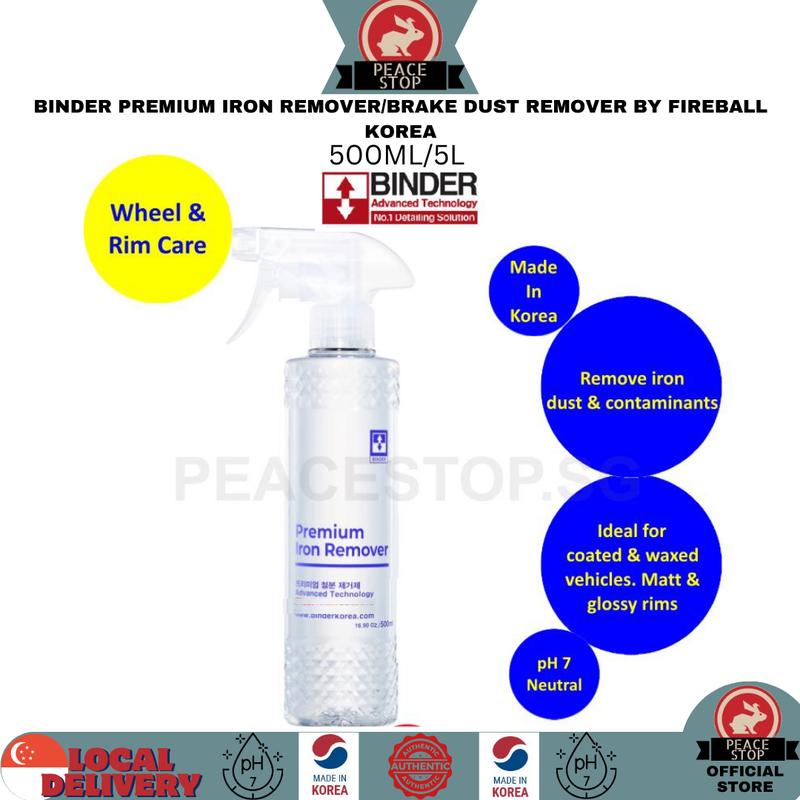 BINDER Premium Iron Remover/Brake Dust Remover 500ML / 5L By - TikTok Shop Singapore
