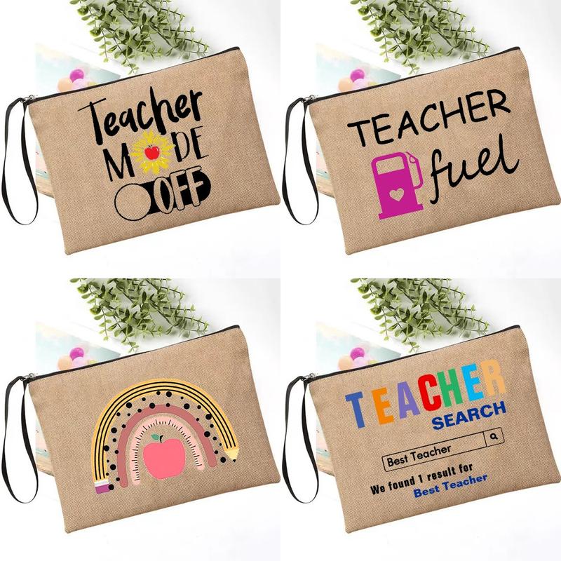 Beg Tangan Tali Pergelangan Tangan Linen Bercetak Corak Hari Guru ...