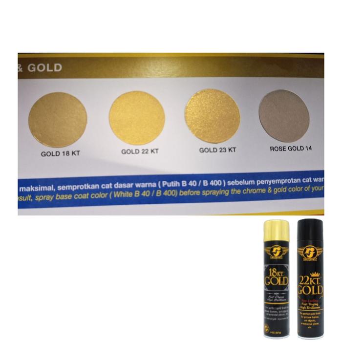 Jual Cat Semprot Warna Emas RJ GOLD 18KT & 22KT – Spray Paint Kilap ...