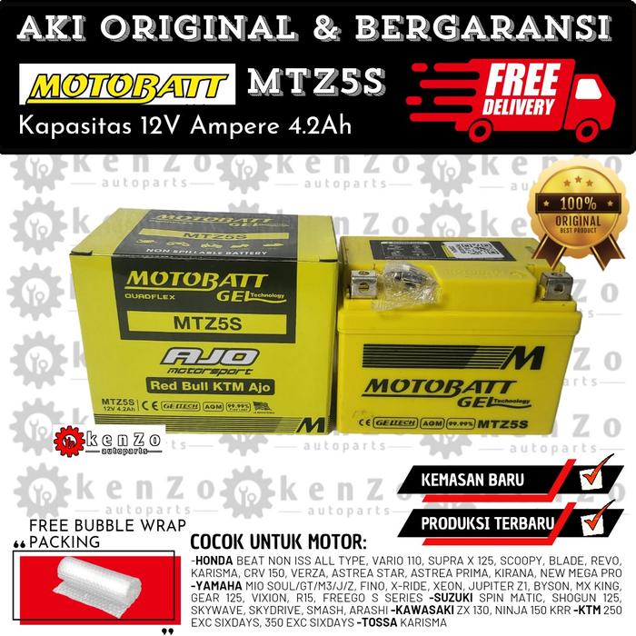 Jual [Original & Bergaransi] Aki Motor Honda Beat Scoopy (non ISS ...