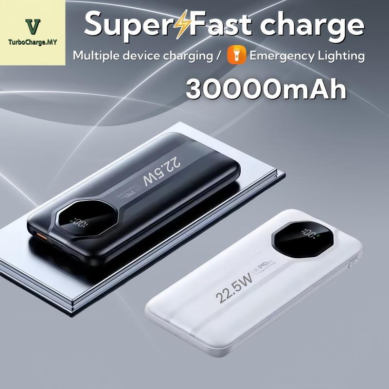 30000mAh Large Capacity Power Bank LED Emergency Lighting 22.5W ...