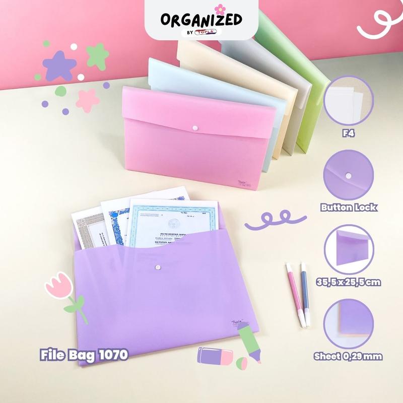File bag folder file map organizer kertas berkas tebal kancing - Shop ...