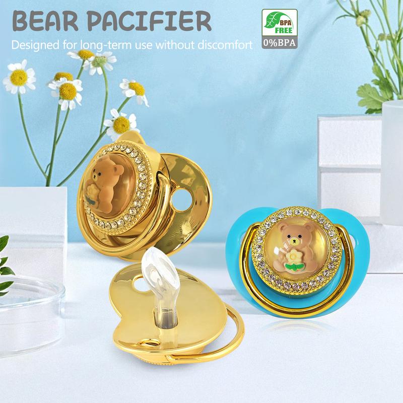 0-3 Years Old Cute Bear Baby Pacifier, Baby Toddler Teeth Pacifier ...