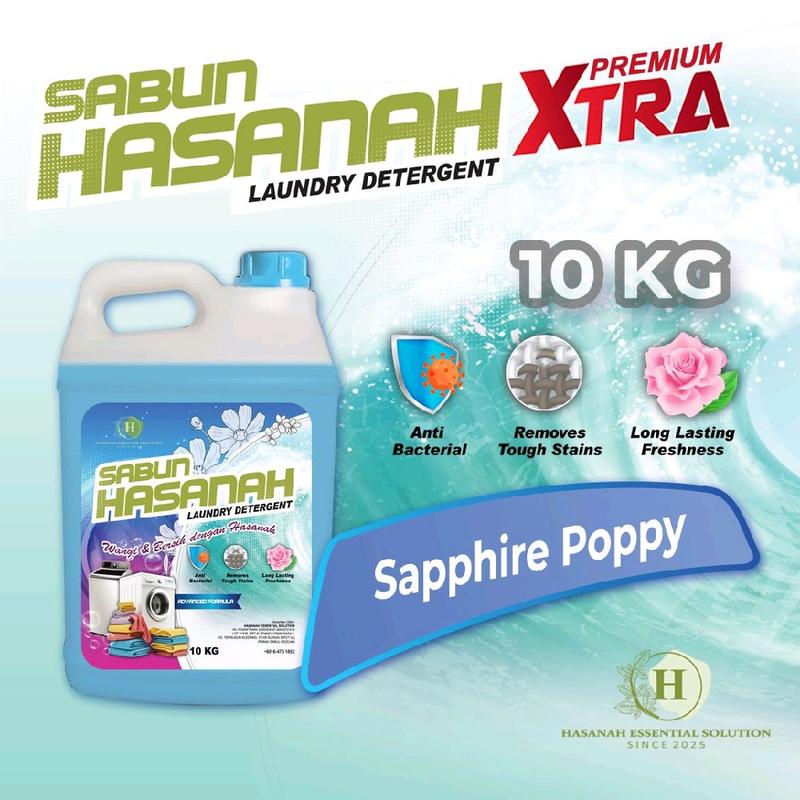 10kg Laundry Detergent / Sabun Dobi Hasanah Premium Blue - TikTok Shop ...