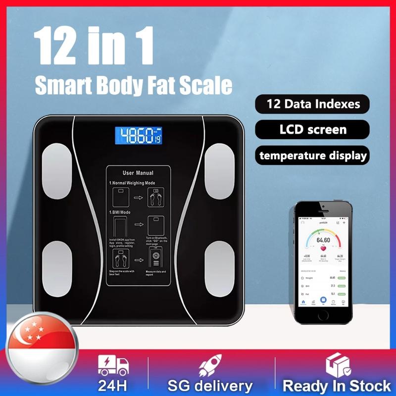 【SG 12H Ship】Smart Weighing Scale Body Fat Weigh Weight Scal - TikTok ...