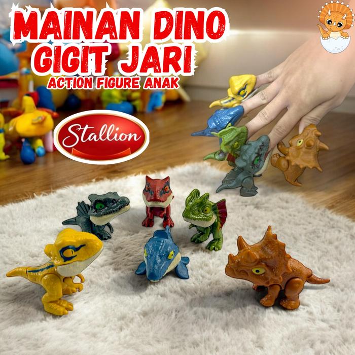 Promo Mainan Dinosaurus Mini Anak Lucu Gigit Jari Dino Figure ...