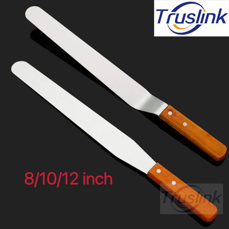 【SG Seller】Truslink 8/10/12 inch Stainless Steel Wooden Handle Cake ...
