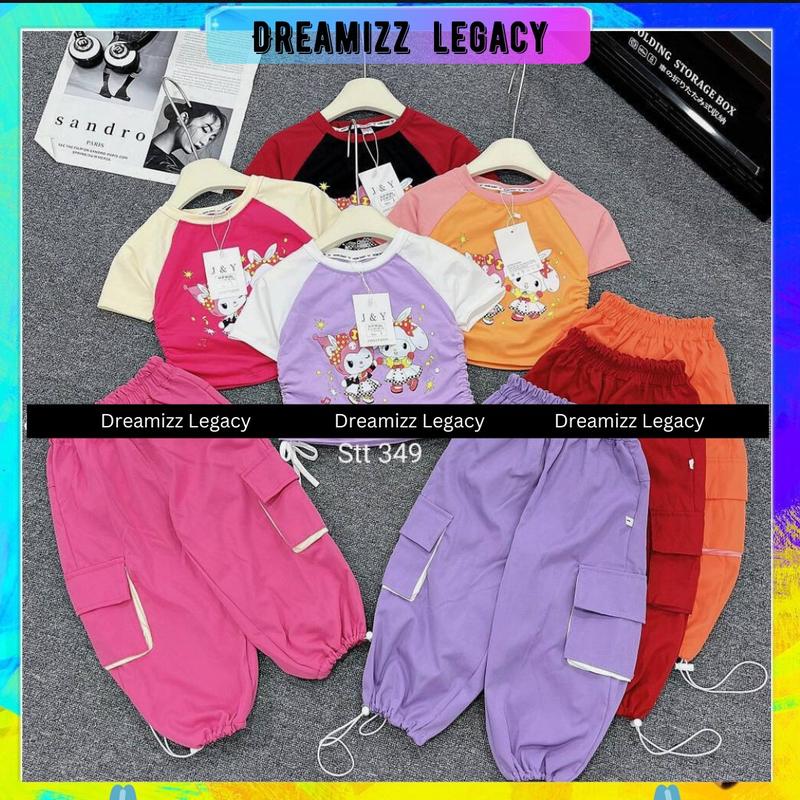 Premium Kuromi Set T-shirt & Cargo Pants | 1y - 8y | PURPLE COLOR ...