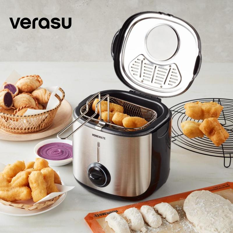 HOMEMATE หม้อทอดไฟฟ้า 1.2 ลิตร รุ่น HOM-ZG28A - TikTok Shop Thailand