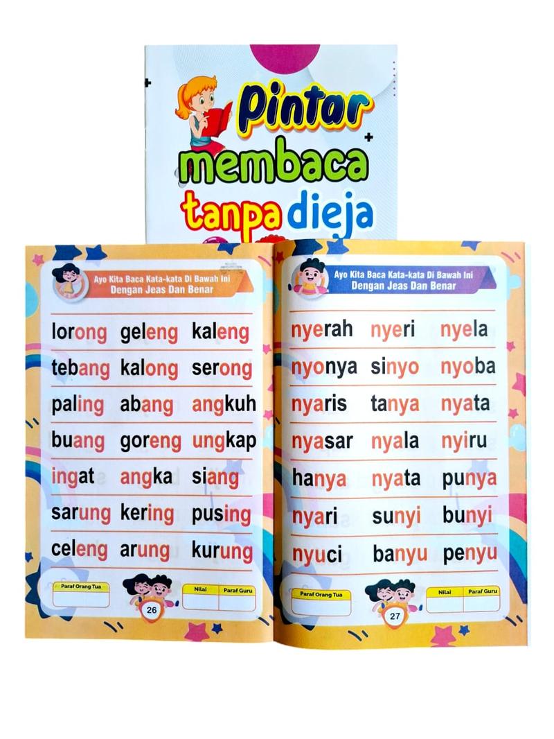 Buku Pintar membaca Suku Kata dan Kata Untuk Anak Pra Sekolah PAUD TK ...