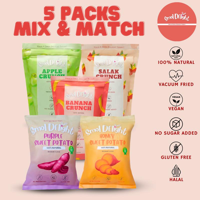 Smol Delight 5 Mix & Match Pack - 100% Natural, , Vegan, Gluten ...