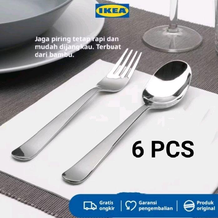 Promo Ikea dragon sendok makan ( 6 pcs ) Stainless steel - garpu - Kota ...