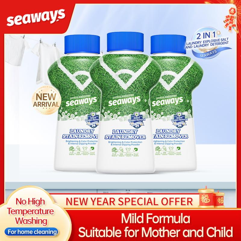 Seaways Laundry Stain Remover Powder (340g), Laundry whitener, - TikTok ...